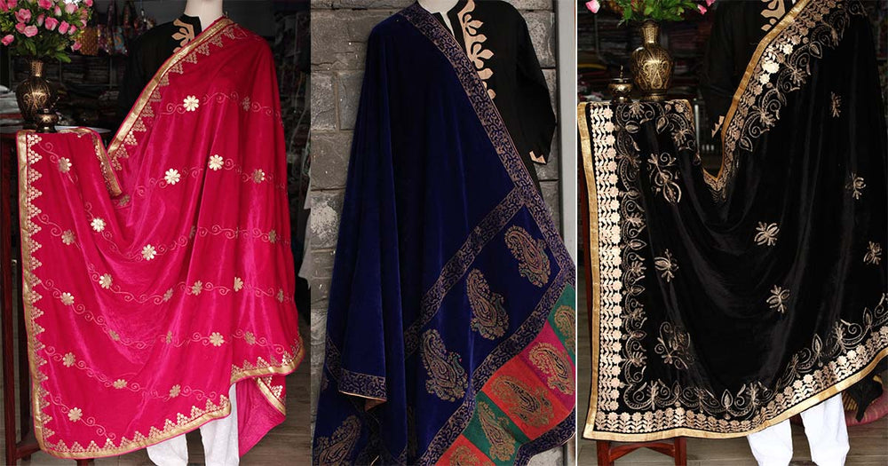 Pakistani velvet shawls – ZARDI